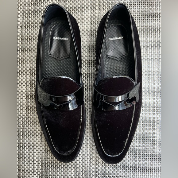 Magnanni | Shoes | New Mens Magnanni Black Velvet Patent Leather ...